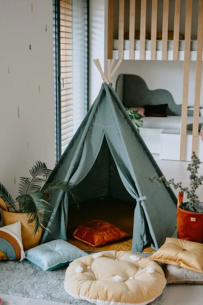 Vigvam design Teepee Vesper Dusty mint - Čtvercové s podlážkou