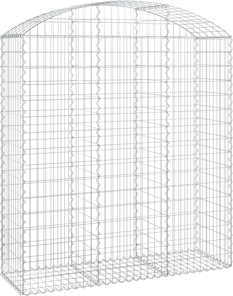 Klenutý gabionový koš 150 x 50 x 160/180 cm pozinkované železo 153458