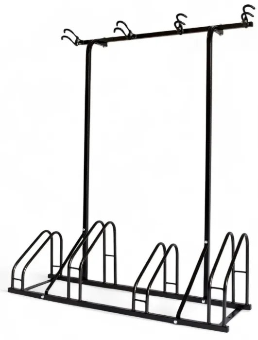 KACERLE KS-700 – stojan na kola do kolárny pro 2 až 6 kol Povrchová úprava: prášková barva (černá struktura), Počet kol: pro 6 kol