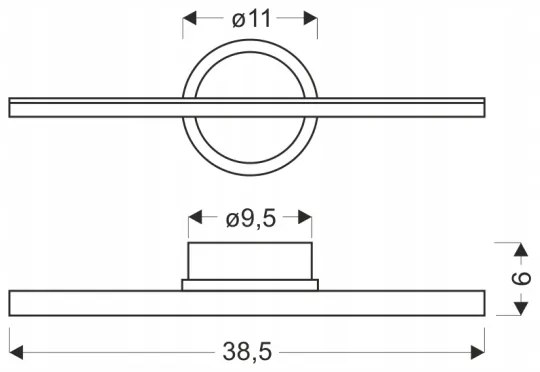 LED Nástěnné svítidlo BATUTA LED/10W/230V hnědá