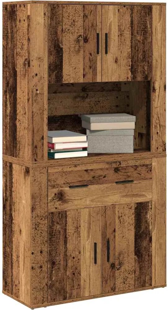 Highboard Staré dřevo 80 x 33 x 150 cm Kompozitní dřevo 3334340