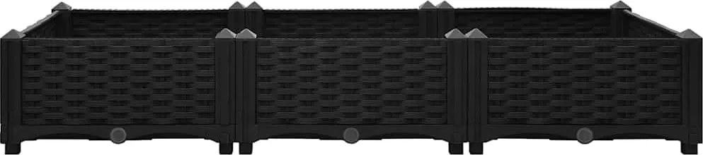 Vyvýšený záhon 120 x 40 x 23 cm polypropylen 316528