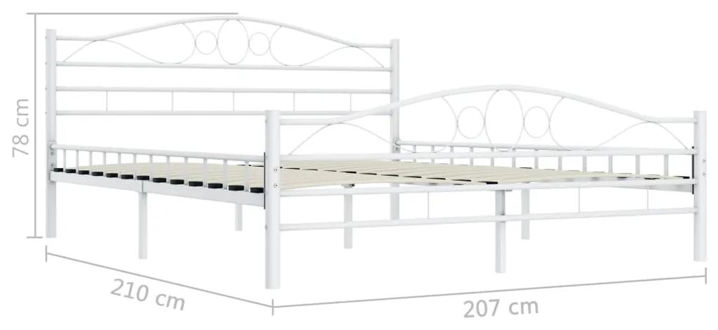 Rám postele bílý kovový 200 x 200 cm,  285306