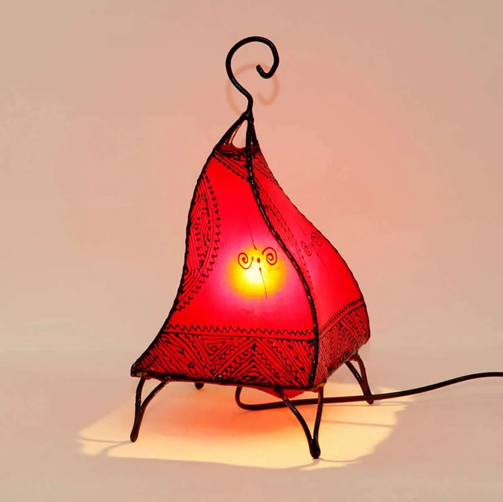 Orientální henna lampa Fatuta červená