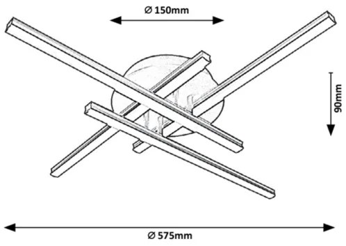 Rabalux - LED Stropní svítidlo 4xLED/25W/230V