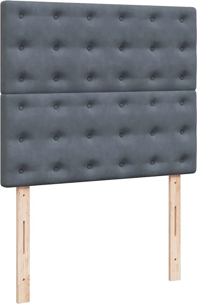 Box spring postel s matrací tmavě šedý 120x190 cm samet 3292299