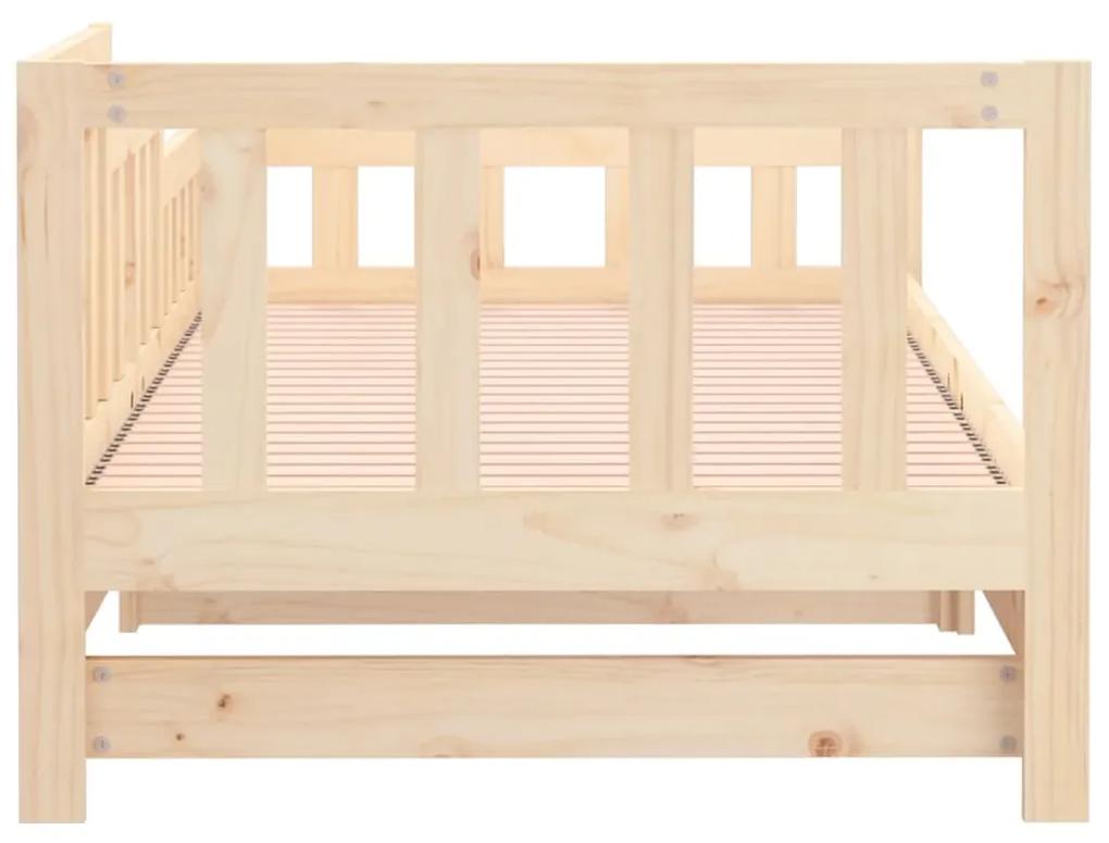 Výsuvná postel 2x (80 x 200) cm masivní borové dřevo - Default Title