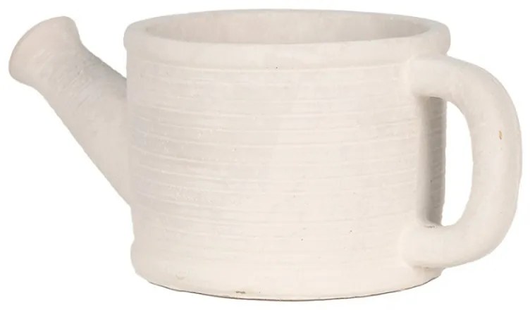 Šedý cementový obal na květináč ve tvaru konve – 27x15x11 cm