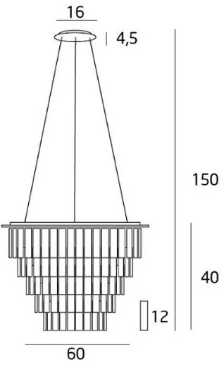 MAXLIGHT P0260 - Lustr na lanku MONACO 15xG9/40W/230V pr. 60 cm chrom