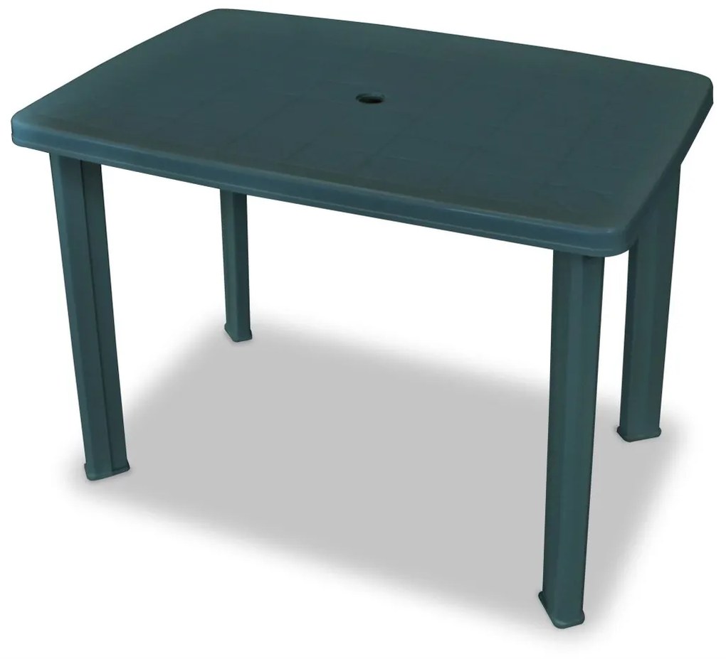Zahradní stůl - plastový - zelený | 101x68x72 cm