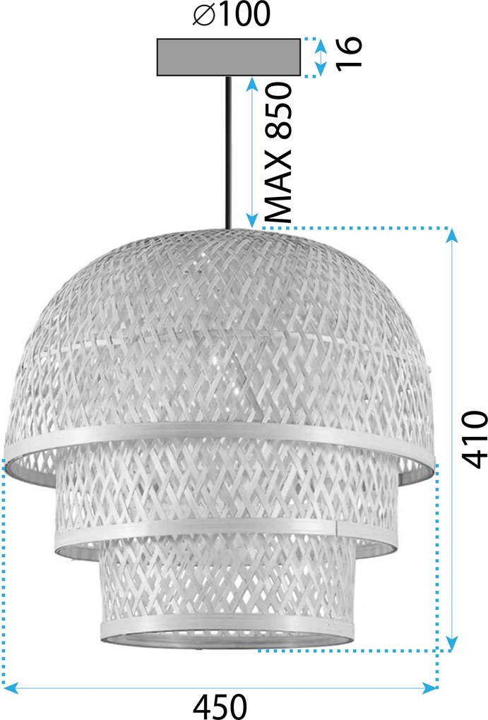 Toolight Boho, závěsné svítidlo 1xE27 APP1577-5C, přírodní hnědá, OSW-03614