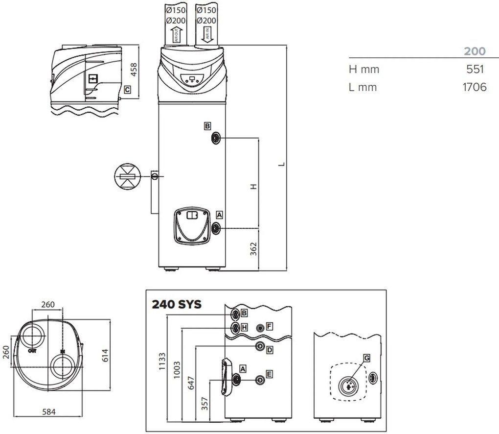 ARISTON NUOS PRIMO 200 HC Ohřívač vody s tepelným čerpadlem, 200l 3069653