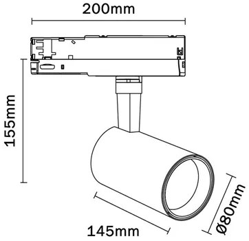 Mantra 3F Fiji, výkonný LED reflektor 30W 4000K 38°, černá, průměr 8cm