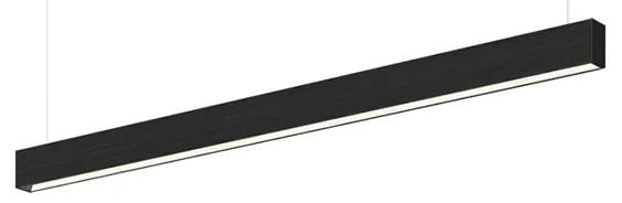 Lineární závěsné svítidlo ze dřeva Square Dekor: Černá, Délka: 1040 mm, Teplota chromatičnosti / Stmívání: 2700 Kelvinů / Stmívatelné Casambi