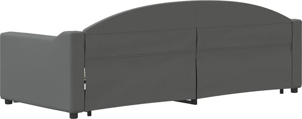 Válenda s přistýlkou tmavě šedá 80 x 200 cm textil 3197526