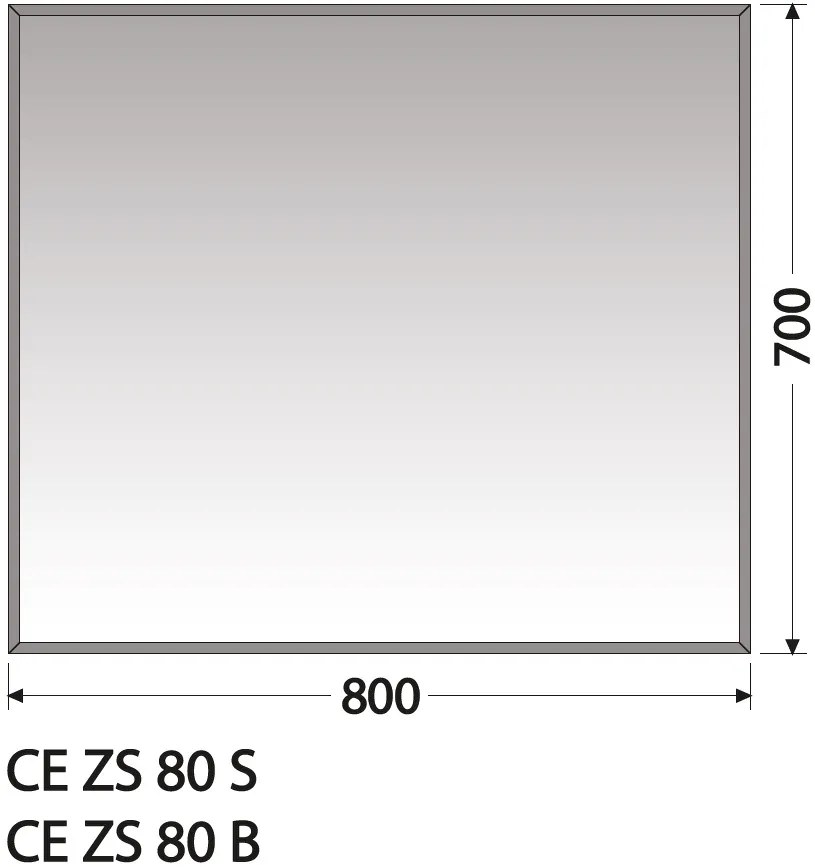 INTEDOOR Centino zrcadlo v hliníkovém rámu s LED osvětlením CE ZS 120 S/B