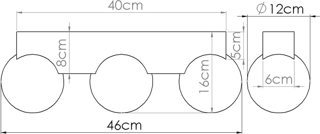 Sollux Lighting Stropní svítidlo BULBO 3 přírodní dřevo