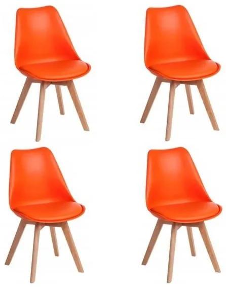 LuxuryForm Jídelní židle  Bali - oranžová - SET 4 ks
