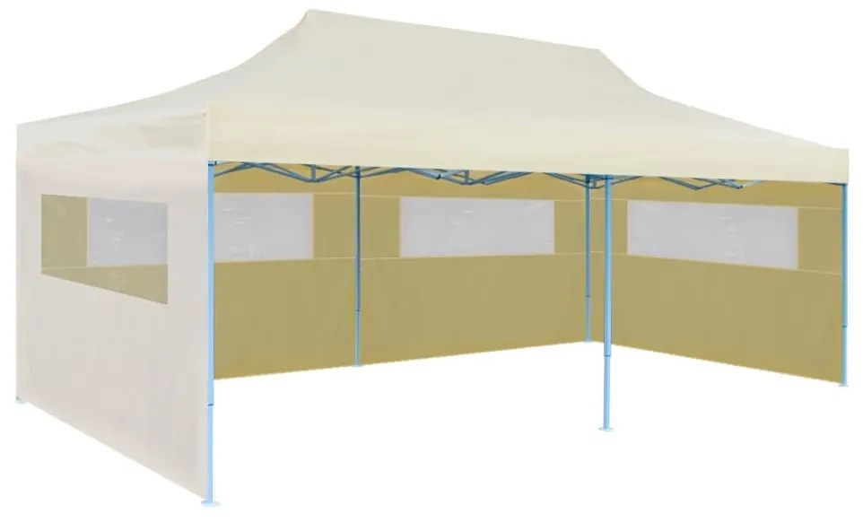 Krémový skládací nůžkový party stan 3 x 6 m,  41582