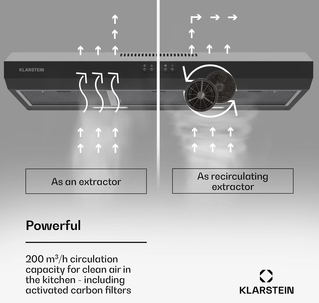 Klarstein Contempo 90 podskříňková digestoř