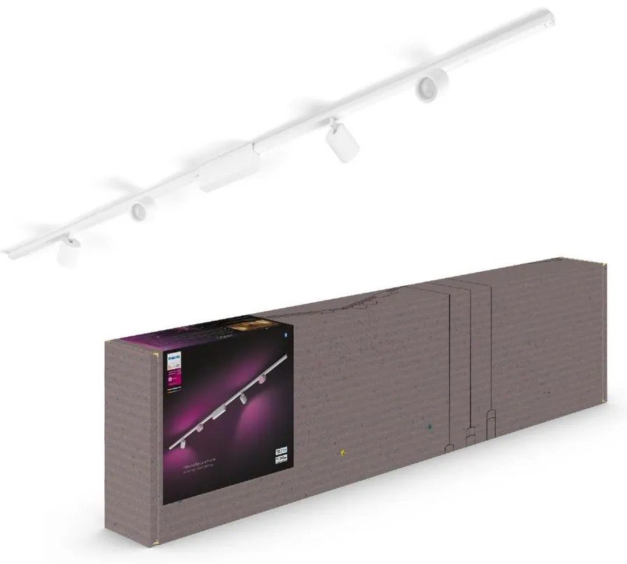 Philips-SADA 4xLED RGB Stmívatelné svítidlo do lištového systému Hue LED RGB/20,8W/230V