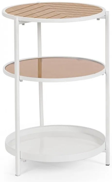 BIZZOTTO Konferenční stolek HALDOR bílý ø40 cm