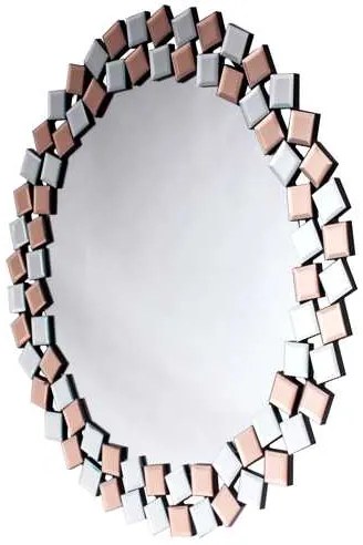 Kayoom Zrcadlo na stěnu Mosaic 1825 Stříbrná / Růžová