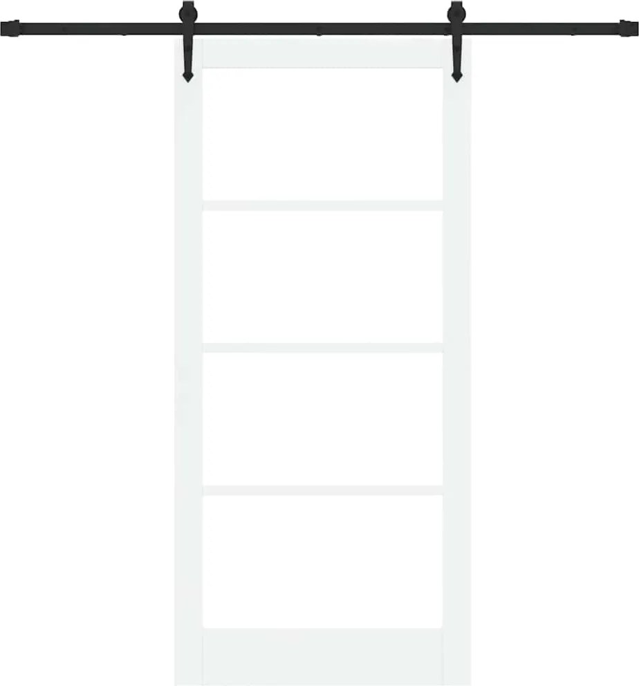 Posuvné dveře 93 x 202 cm Masivní borové dřevo a sklo 3332400