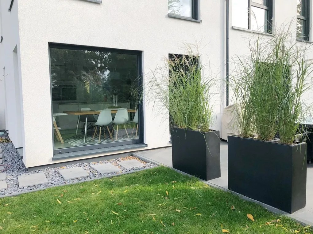 Květináč ELEMENTO, sklolaminát, šířka 88 cm, antracit