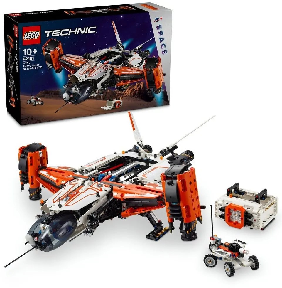 Lego stavebnice lego technic 42181 vtol vesmírná loď na přepravu těžkého nákladu lt81