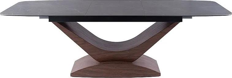 Casarredo - Komfort nábytek Jídelní stůl rozkládací DOBY CERAMIC šedá/ořech