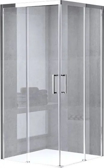 BPS-koupelny Čtvercový sprchový kout HYD-SK90B 90x90 chrom/transparent - bez vaničky