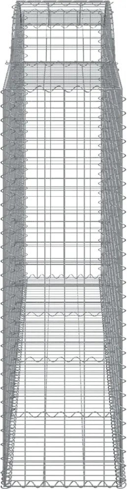 Klenuté gabionové koše 6 ks 300x50x160/180cm pozinkované železo 3146759