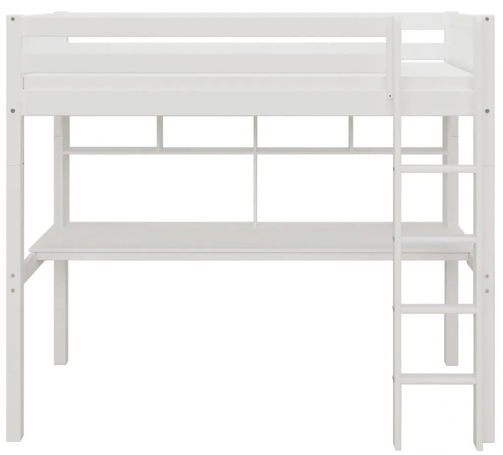 FN Vysoká postel s prac. deskou a policemi Romantic 461 bílá