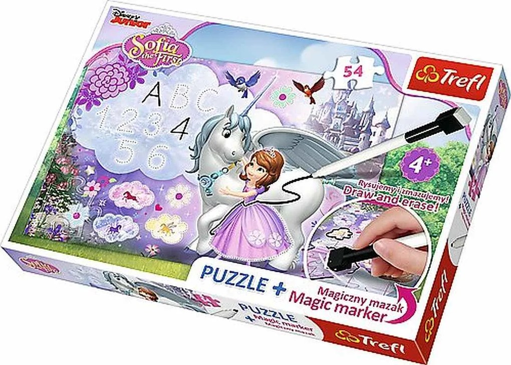 TREFL Puzzle s magickým fixem Princezna Sofie První 54 dílků