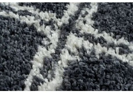 koberec BERBER ASILA B5970, šedo bílý střapce, Maroko Shaggy velikost 140x190 cm | krásné koberce cz