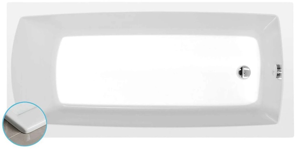 Polysan - Vestavná vana Lily Slim, 140x70x39 cm, bílá 72201S