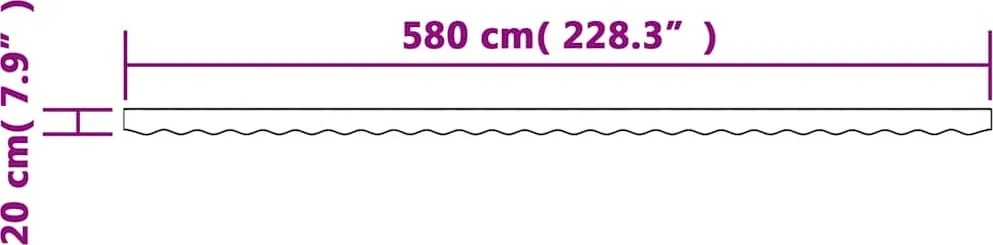 vidaXL Náhradní volán k markýze pruhy 580x20 cm [367797] Barva: Modro-bílá