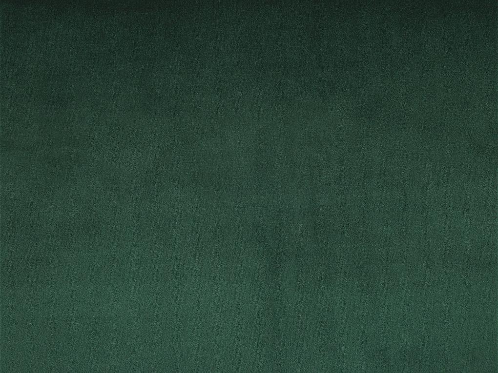 Sametová tmavě zelená lenoška NANTILLY Beliani