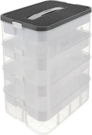 KRUZZEL Box se stavebnicí se 3 úrovněmi - organizér na hračky - Kruzzel