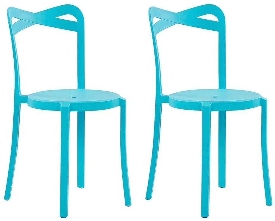 Set 2 ks. jídelních židlí Carey (tyrkysová). 1035778
