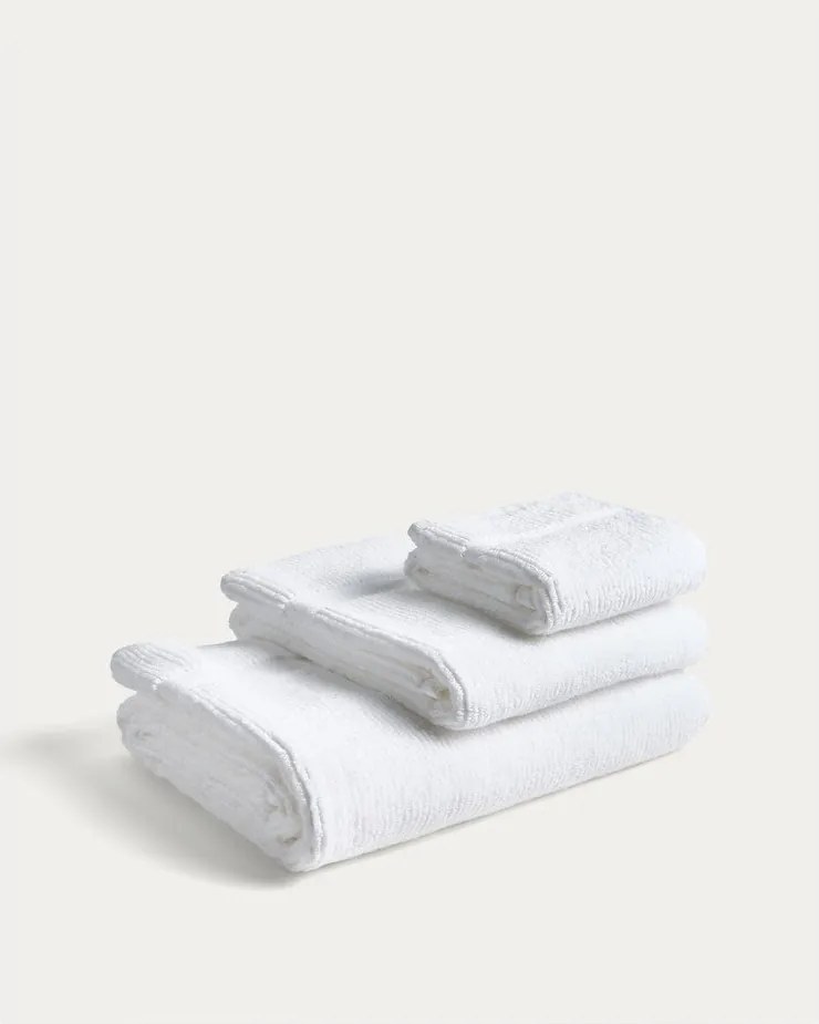 Bílý froté bavlněný ručník 50x90 cm Olvira – Kave Home