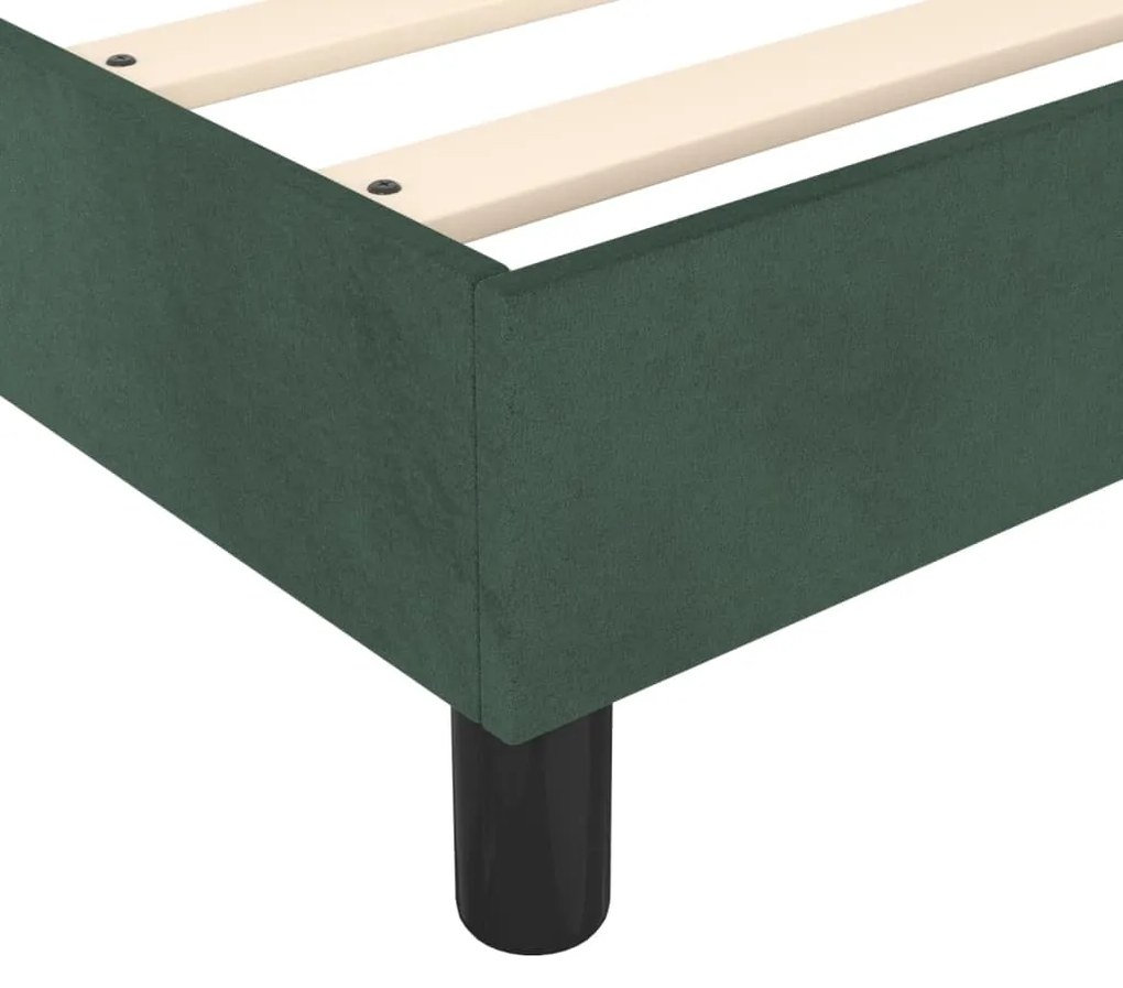 Box spring postel s matrací tmavě zelená 140x200 cm samet,  3144336