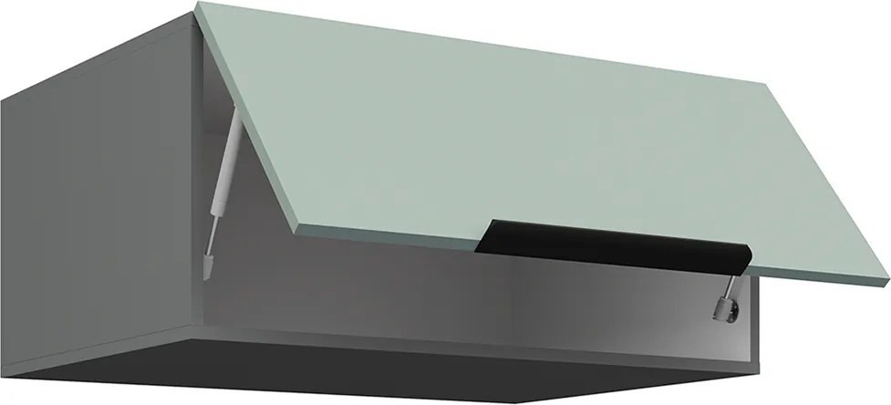 ARIA sa | horní skříňka 80 NAGU-36 1F výklopná | 80 cm | HLUBOKÁ | ANTI FINGERPRINT povrch | antracit/aquamarine