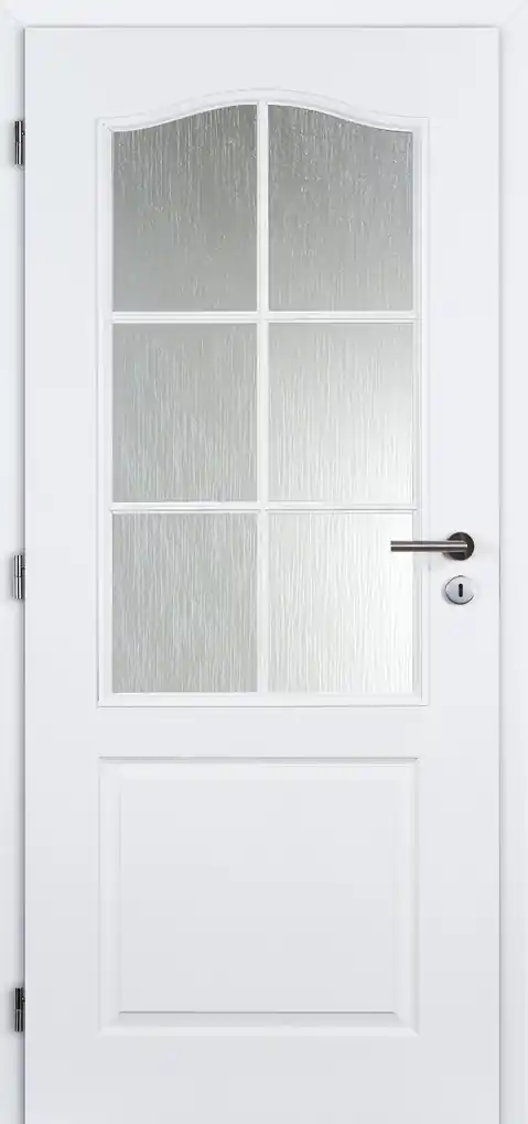 Doornite Socrates Interiérové dveře 80 L, 846 × 1983 mm, lakované, levé,  bílé, prosklené | BIANO