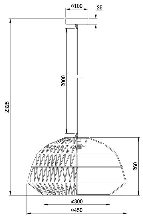 OnaDnes -20% Hoorns Přírodní jutové závěsné světlo Katie 45 cm