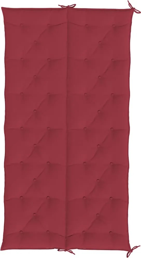 Poduška na zahradní lavici vínová 200x(50+50)x7 cm látka oxford 315049