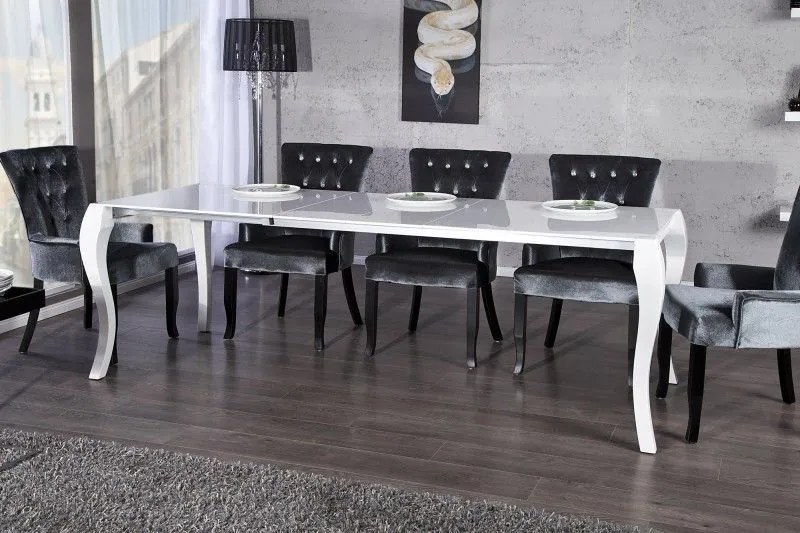 Deflee jídelní stůl BAROCCO LONG 170-230-WHITE rozkládací JS20053MDF lakované  170-200-230 cm x 77 cm x 85 cm