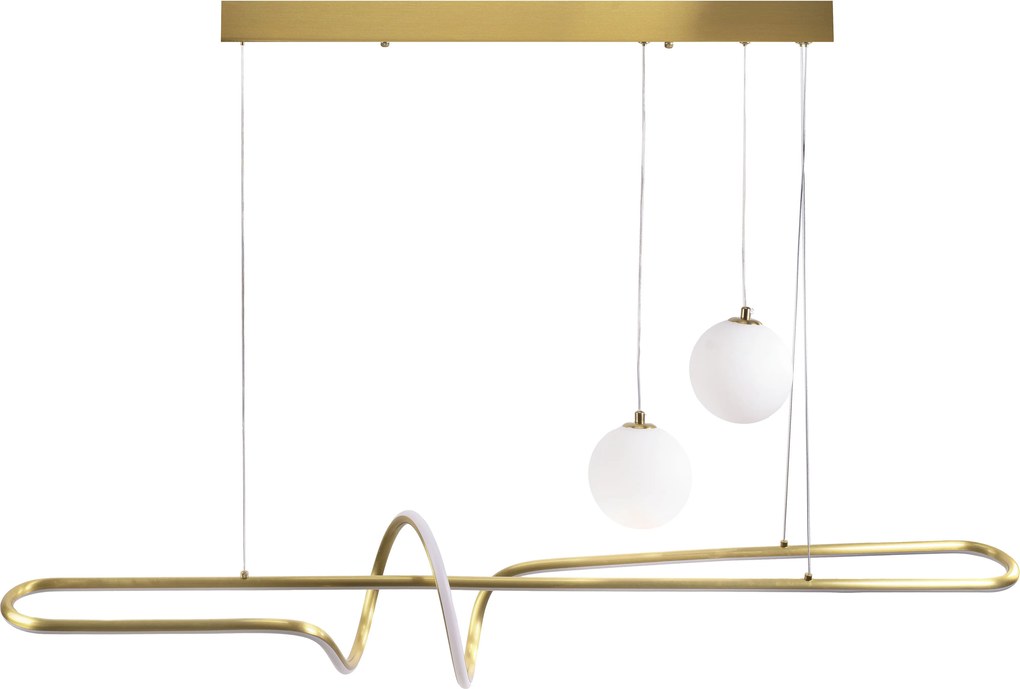 Toolight Toolight, LED stropní osvětlení 120cm, LHJ039-CP, zlatá matná, OSW-60024