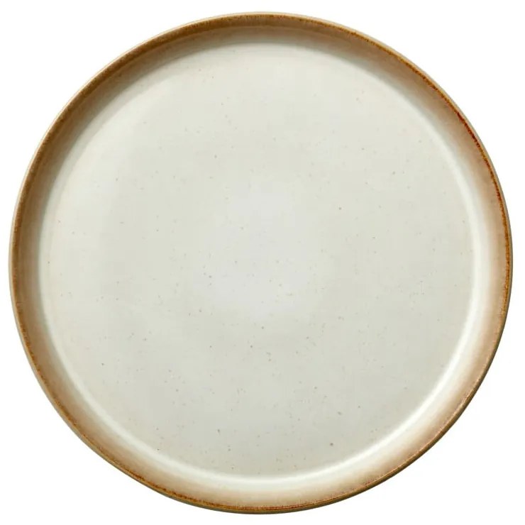Krémový kameninový mělký talíř Bitz Basics Cream, ⌀ 27 cm